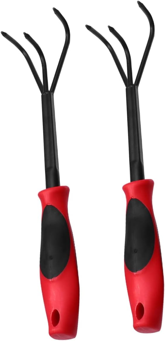 Wellsay Mini Garden Rake 2pcs Garden Tool Set Garden Tool Kit Thatch Ra ...