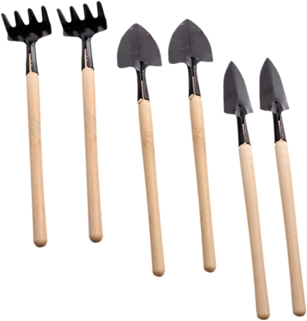Wellsay Mini Gardening Tools Set 6pcs Small Rake Shovel Trowel for Boys ...