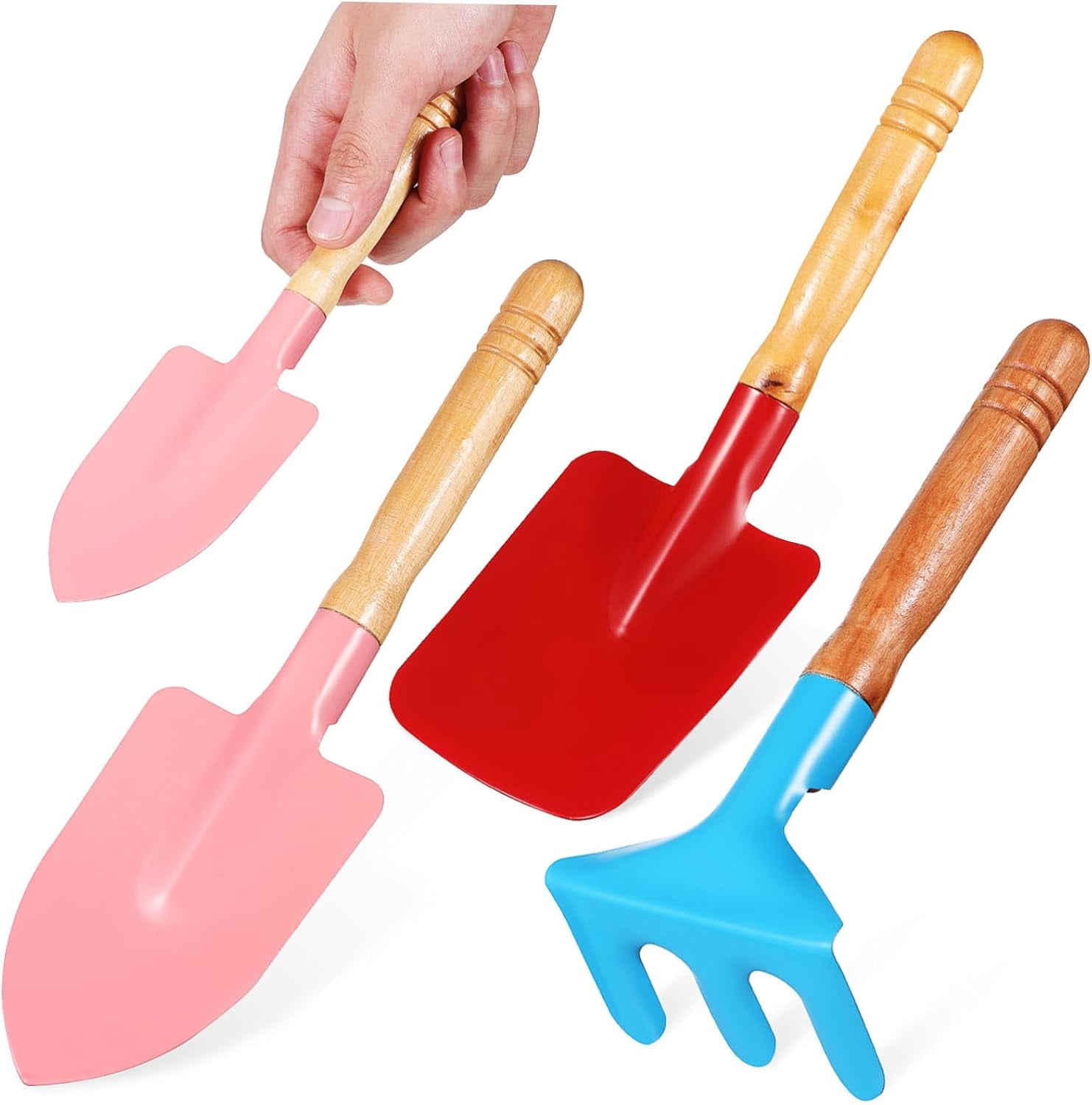 Wellsay Mini Gardening Tools Set Hand Trowel Shovel and Rake Kit for ...