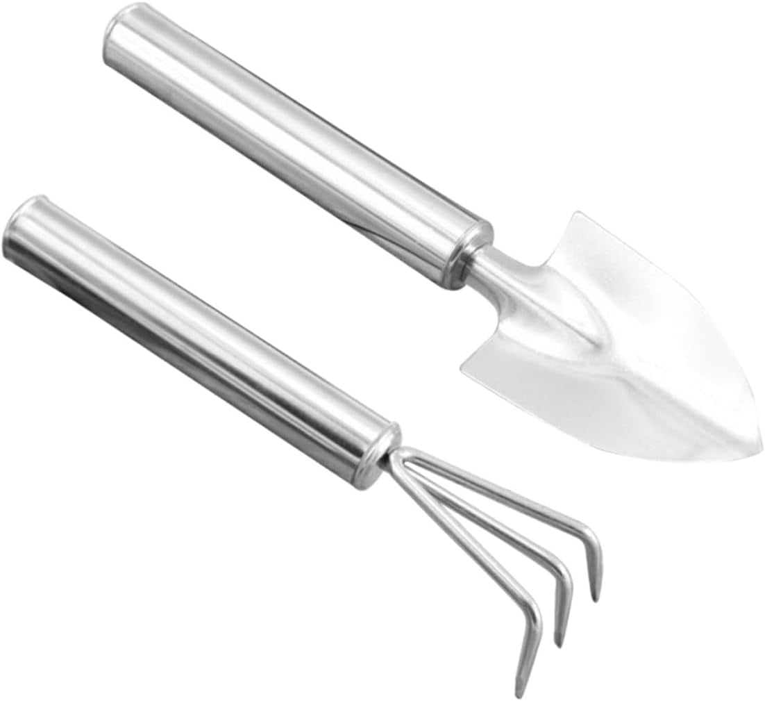 Wellsay Mini Gardening Tools Set Mini Hoe and Rake for Small Spaces for ...