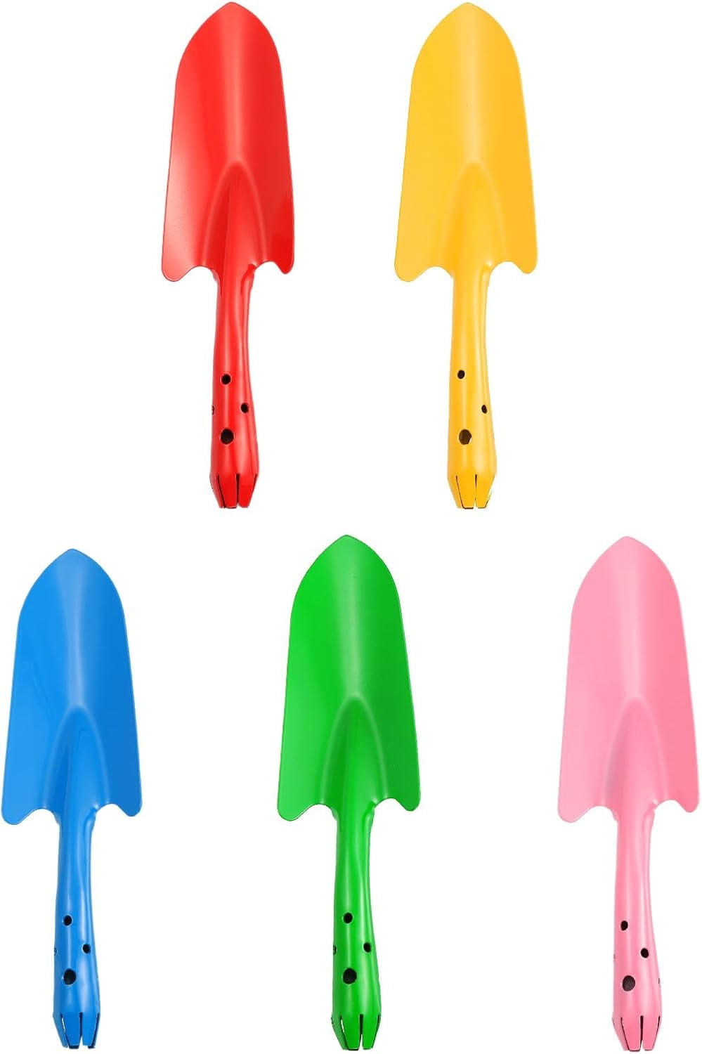 Wellsay Mini Metal Hand Shovel, 5 Pack Colorful Trowel Set Garden Tools ...