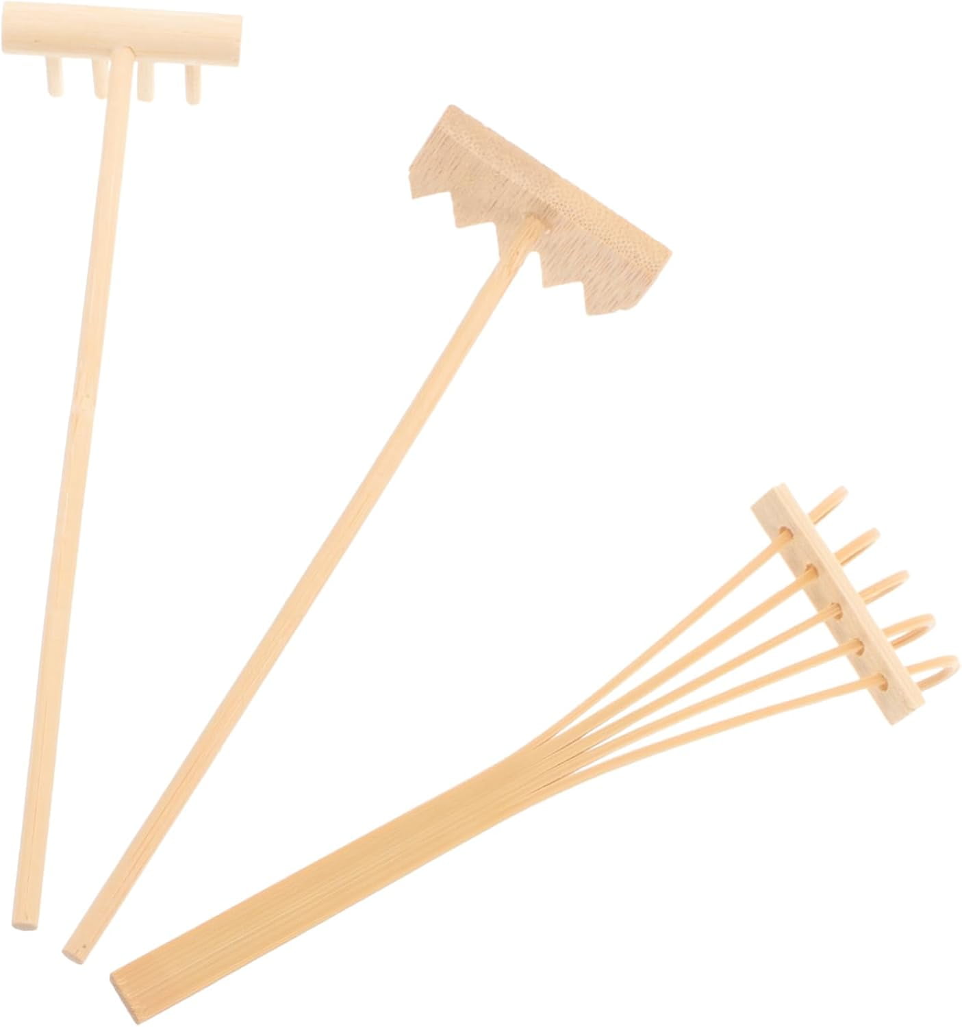 Wellsay Mini Sand Rake Zen Garden Tool Set Bamboo Material Meditation ...