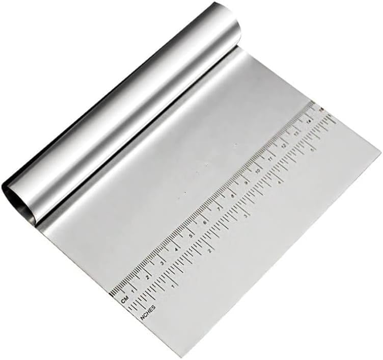 Wellsay Multi-pose Stainless Steel Dough Scraper Cake Pizza Cutter Pastry Bread Separator Scale ...