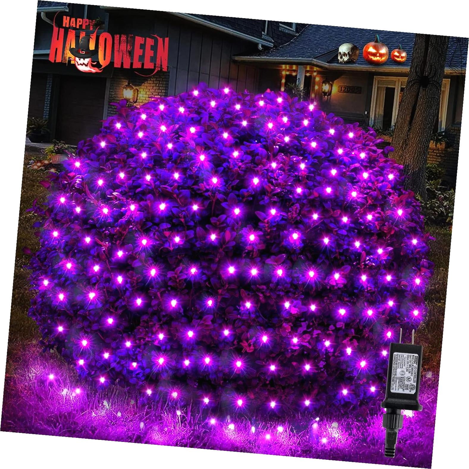 Wellsay Net Lights, 200 LEDs 8.2ft x 4.9ft Bush Lighting with 8 Effects ...