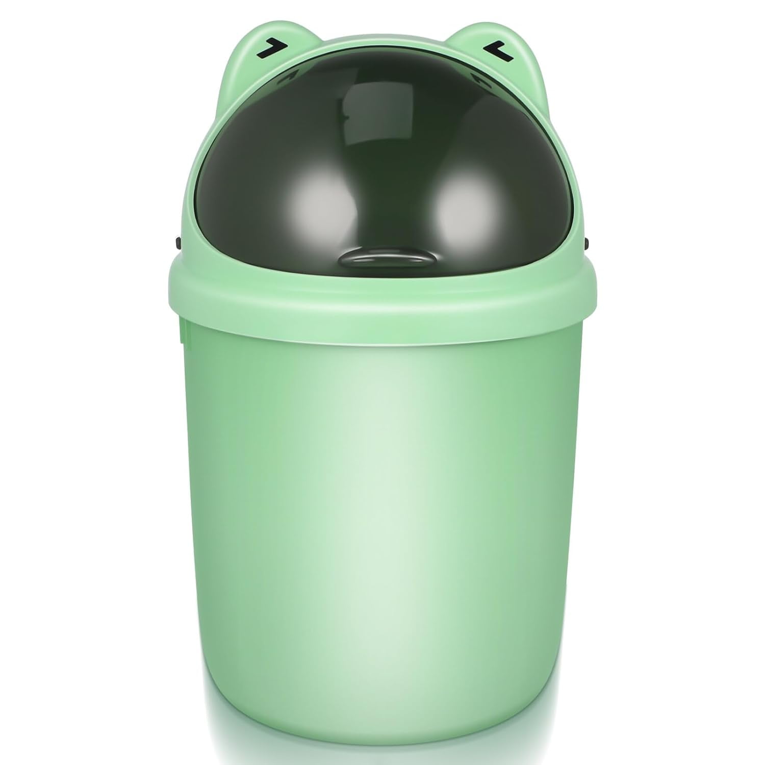 Wellsay PRETY Cute Frogs Trash Can with Lid: Plastic Garbage Bin ...