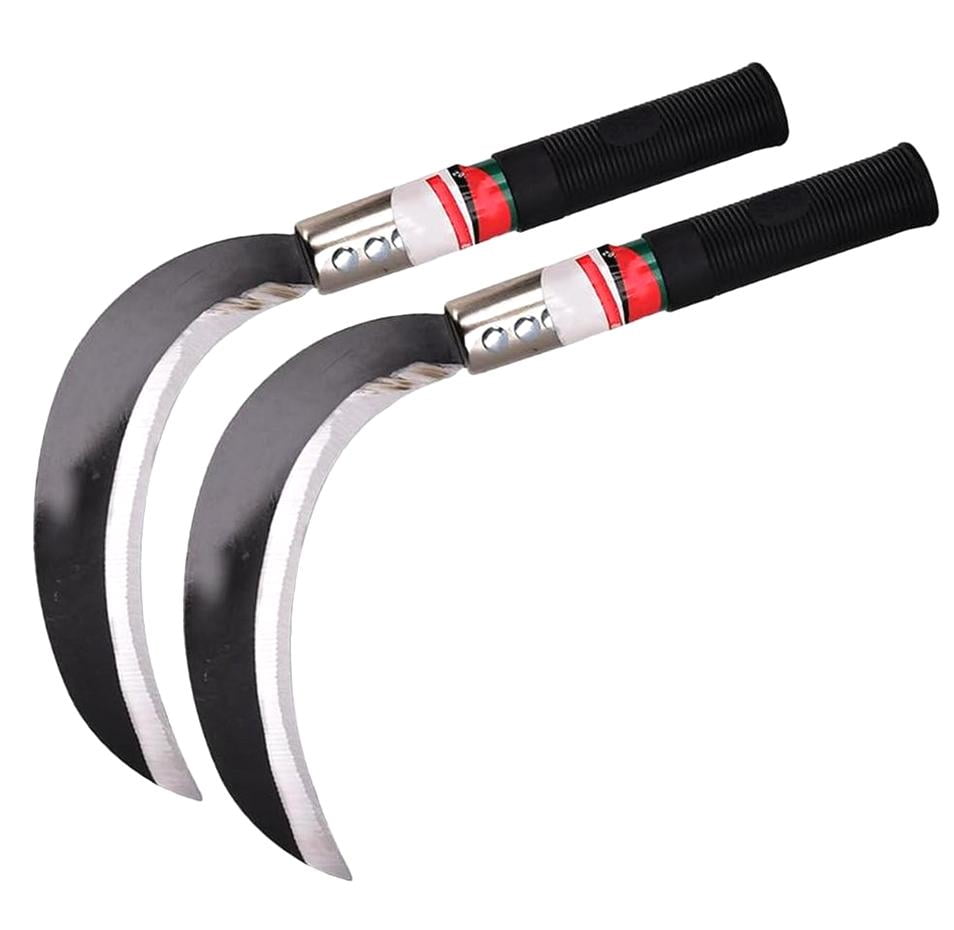 Wellsay Pair of Weeder Devices, Cutter Sickle Manganese Gardening ...