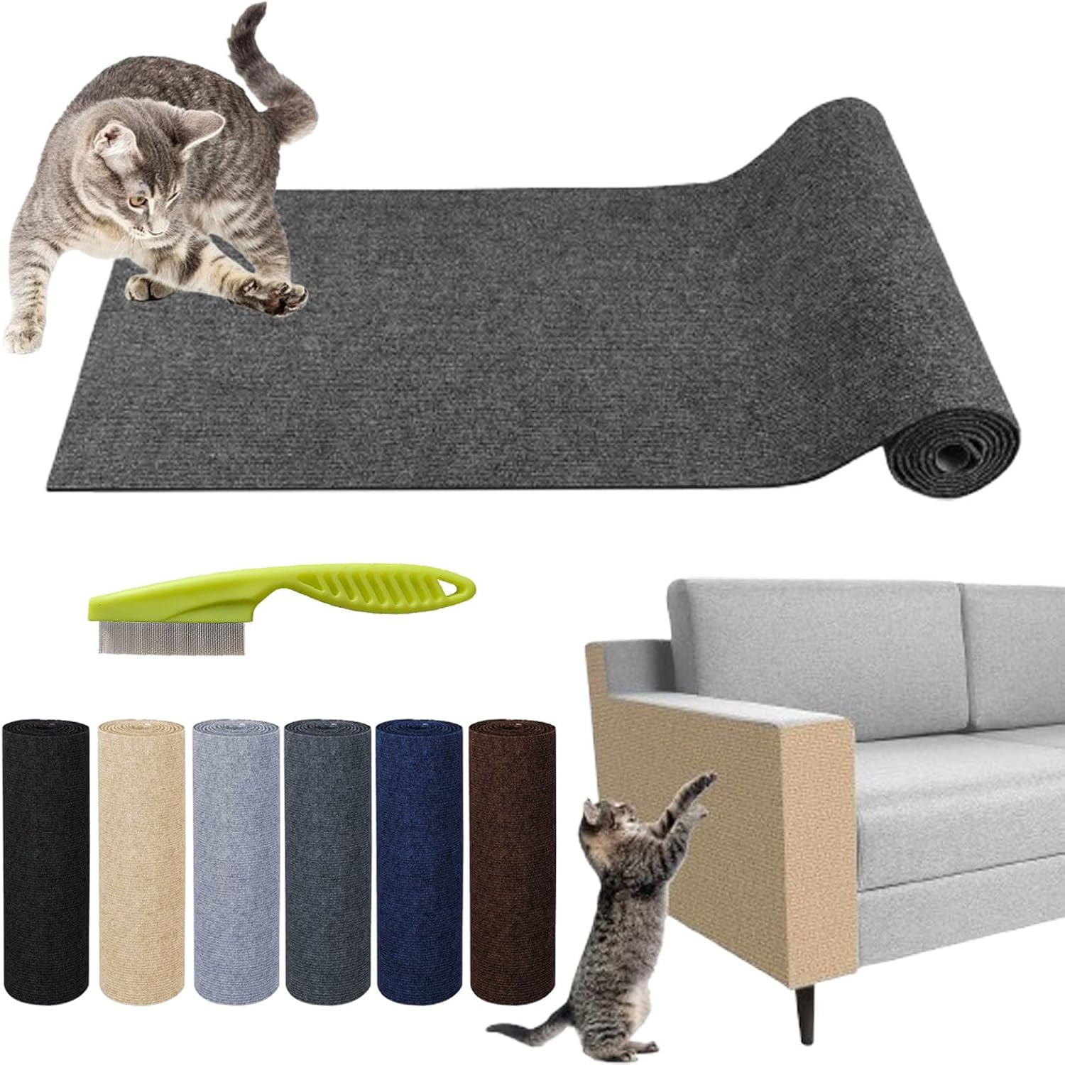 Wellsay Pawmingle Scratng Carpet, Pawmingle 1, Sticky Scratch Wall Mat ...