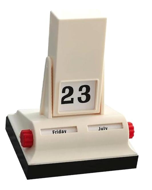Wellsay Perpetual Desktop Calendar with Flip Display, Day and Month ...