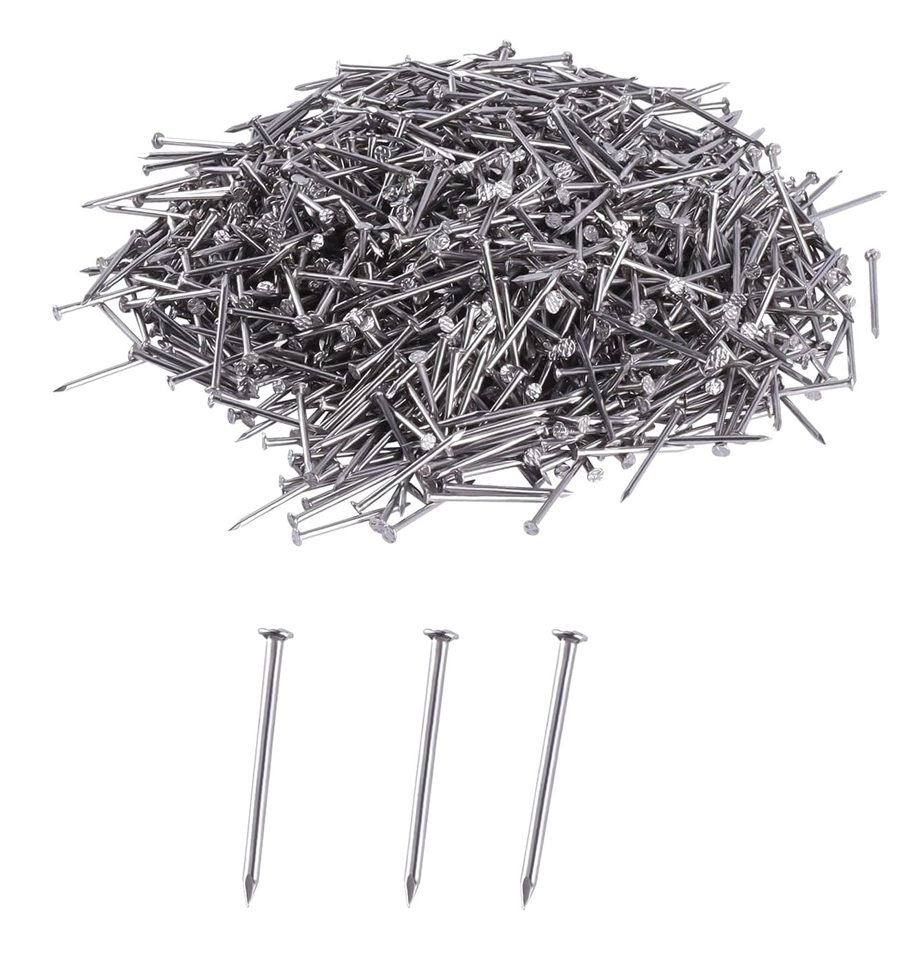 Wellsay Picture Hanging Nails 350 pieces, 1.5 inch Wood Nails, Small ...