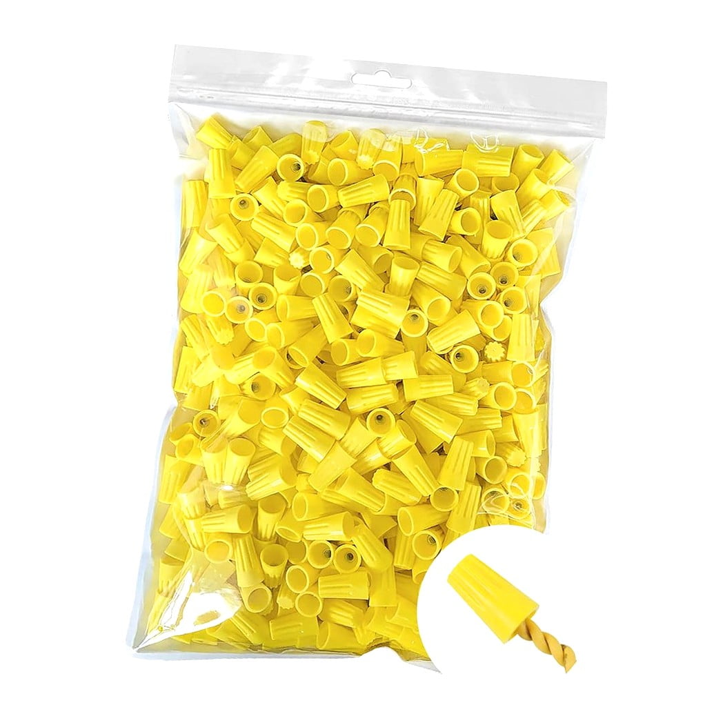 Wellsay Pieces Yellow Electrical Wire Connectors - Wire Caps Screw ...
