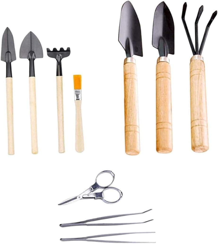 Wellsay Plant Growing Tool 10pc Garden Tool Set Miniature Planting Kit ...