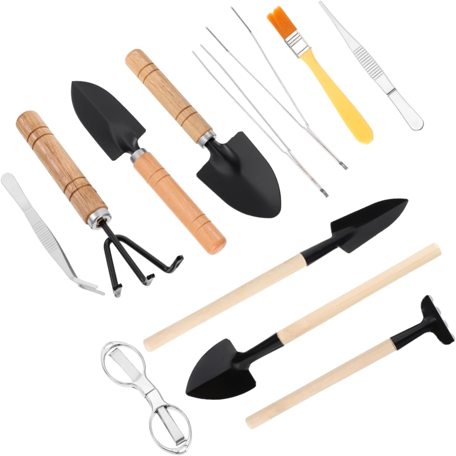 Wellsay Plant Growing Tool Set 10pcs Wooden Mini Gardening Kit Multi ...