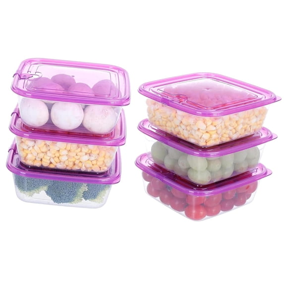 Wellsay Plastic Containers with Lid Set Square Meal Prep Containers ...