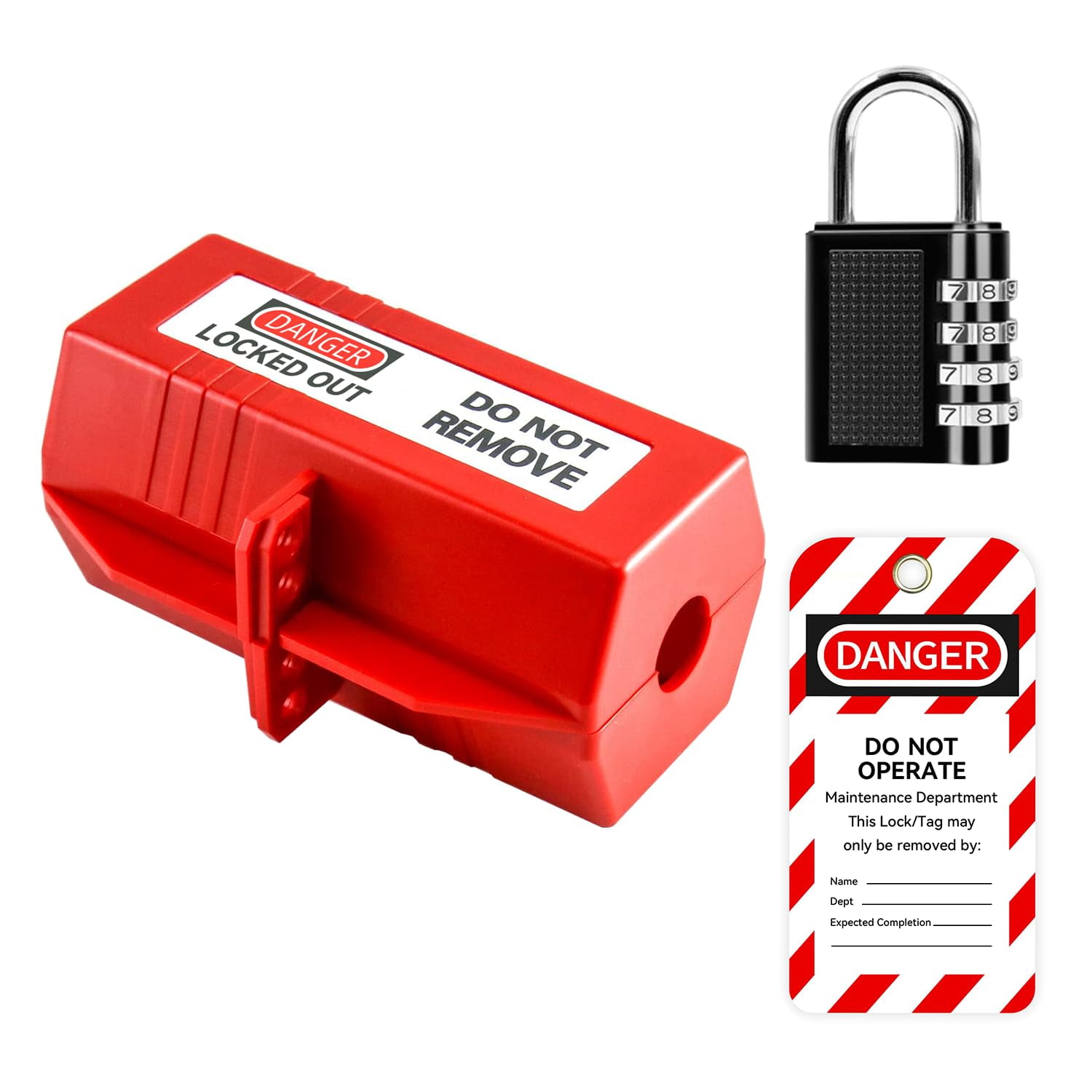 Wellsay Plug Lockout Kit, Plug Lockout Device, Combination Lock ...