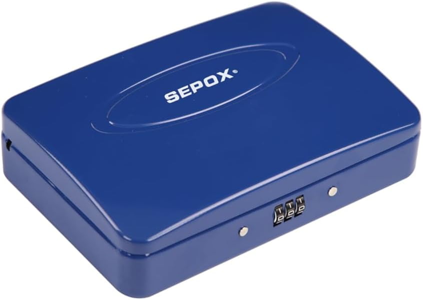 Wellsay Portable Security Case Lock Box Steel, Personal Travel Safe ...