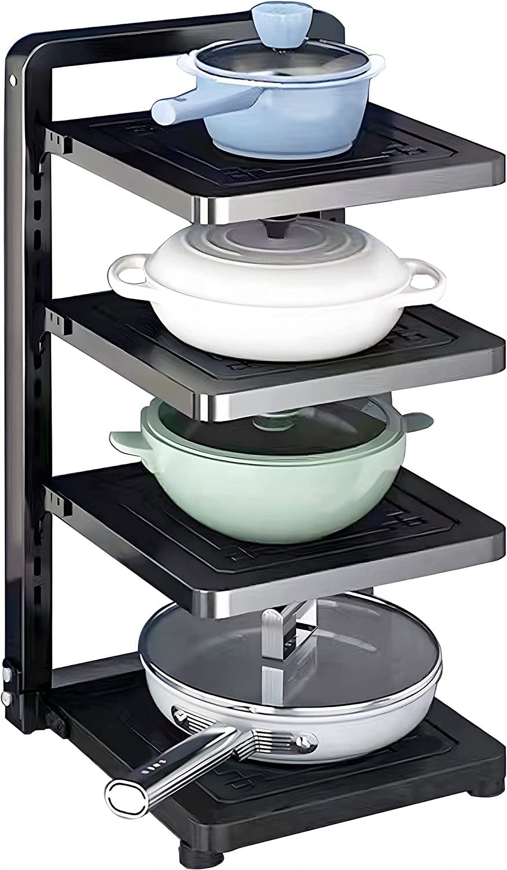 Wellsay Pot and Pan Organizer Rack for under Cabinet, Heavy Duty Pot ...