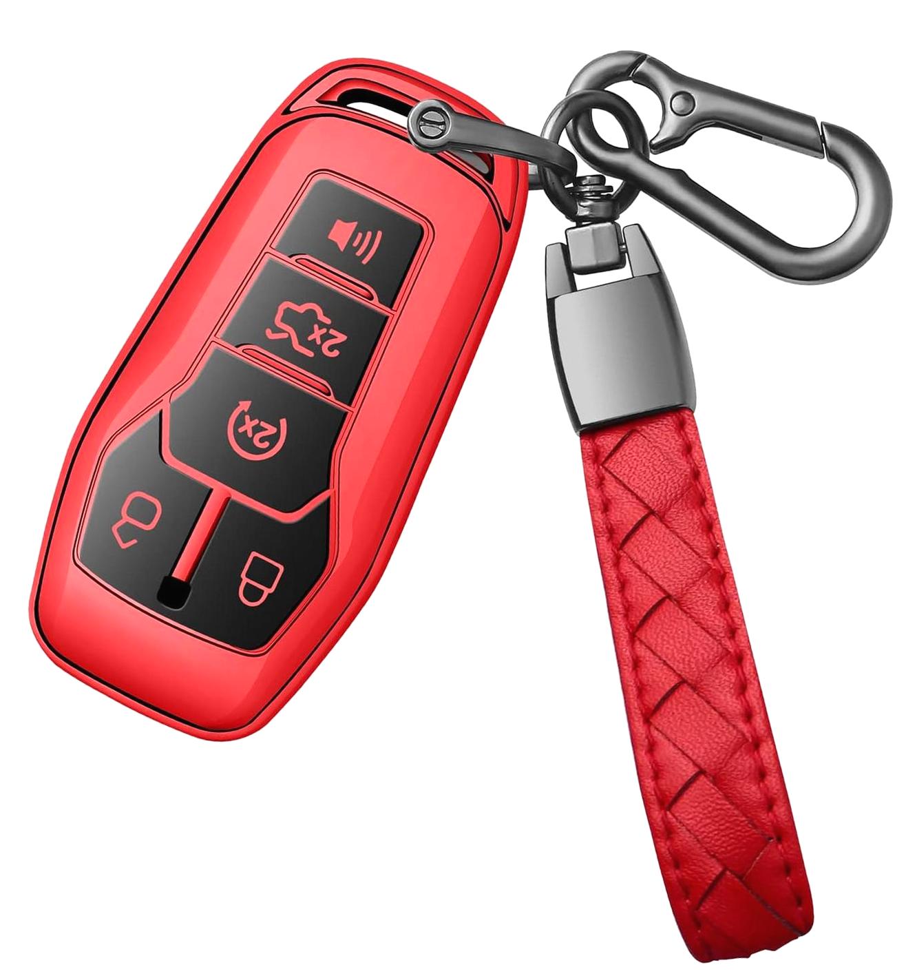 Wellsay Premium Soft TPU Key Fob Cover with Keychain, Full Protection ...