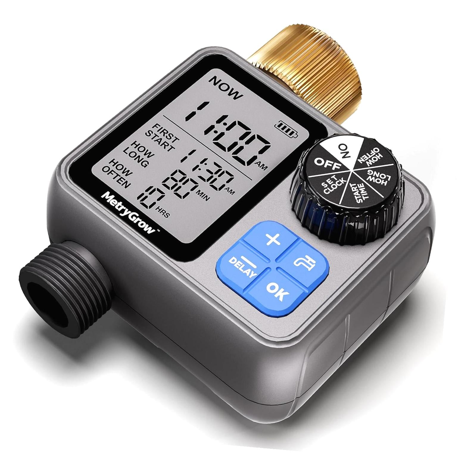 Wellsay Programmable Irrigation Timer with Inlet, Automated Watering ...