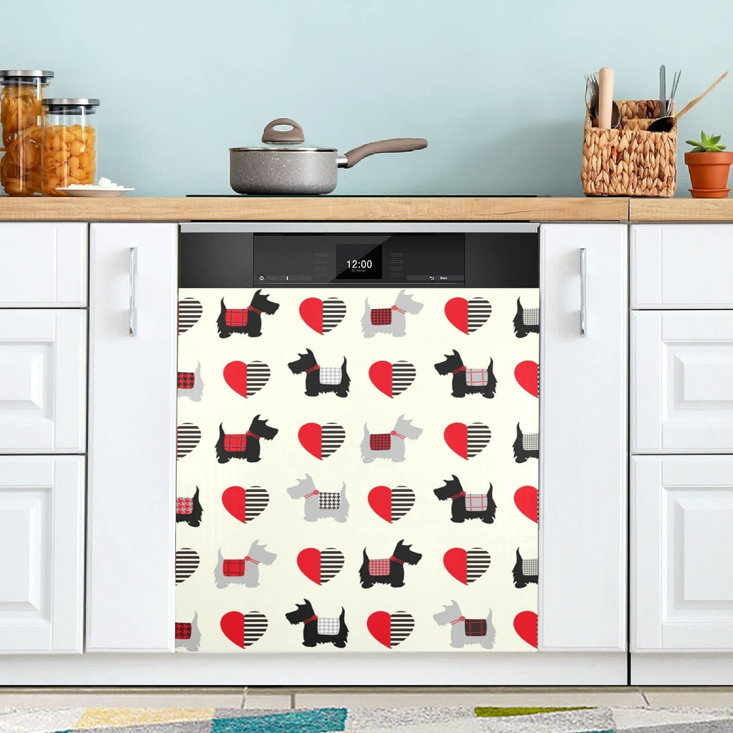 Wellsay Purple Butterflies Dishwasher Magnet Cover, Kitchen Dish Washer ...