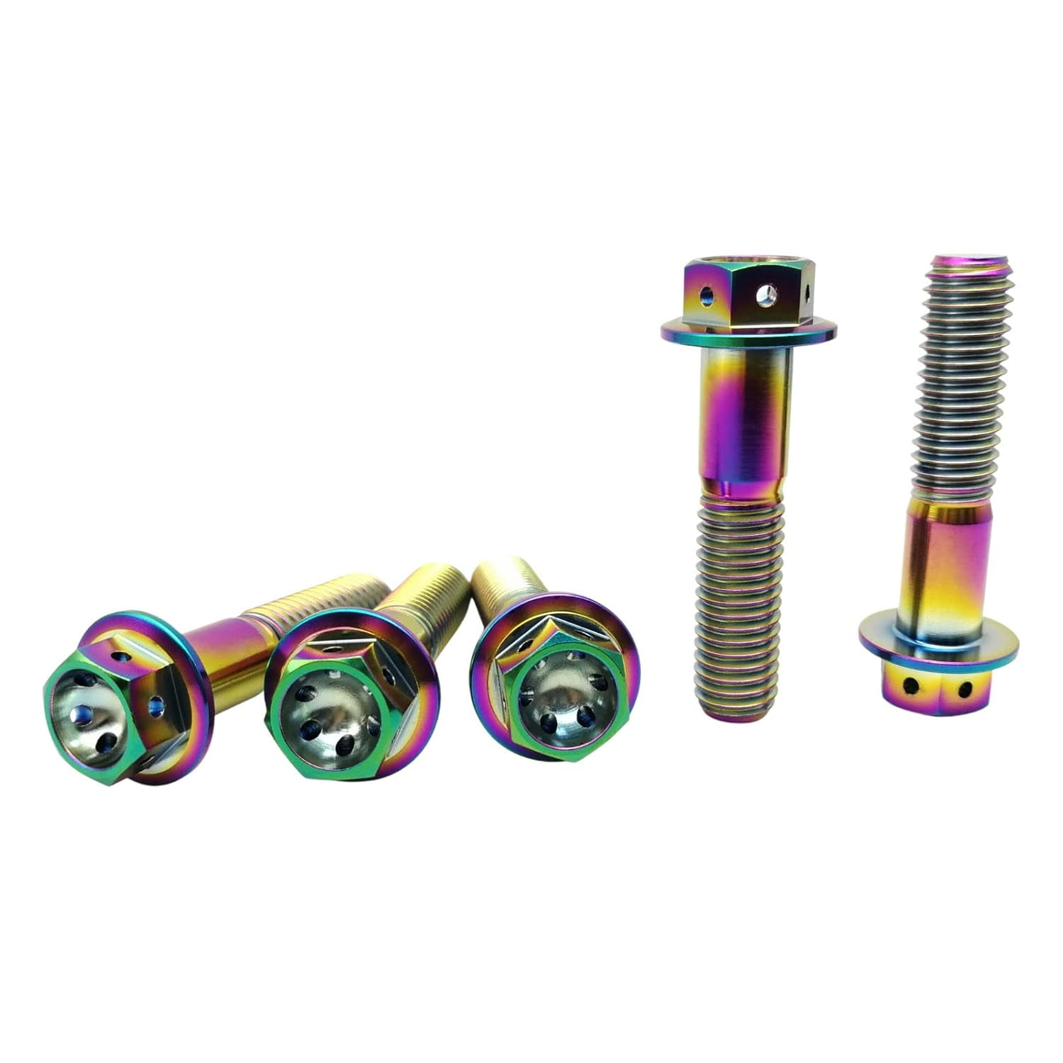 Wellsay RISON Titanium Bolts Hex Head Bolts Rainbow GR5 Titanium Screws ...