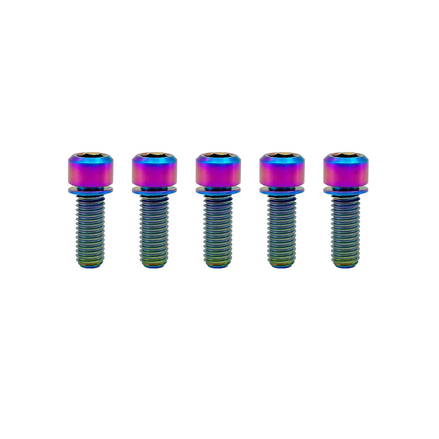 Wellsay RISON Titanium M5 x 16mm ycle Screws Allen Hex Socket Head Bike ...