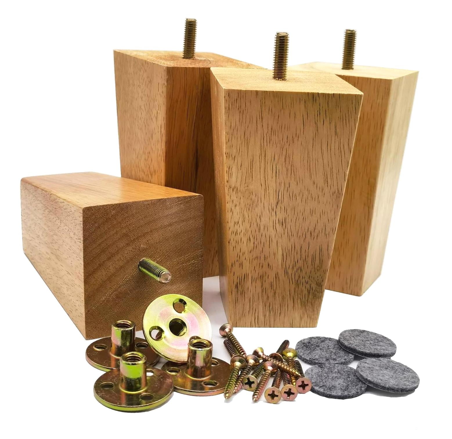 Wellsay Replacement Legs for Furniture, Solid Wood Sofa Couch Table ...