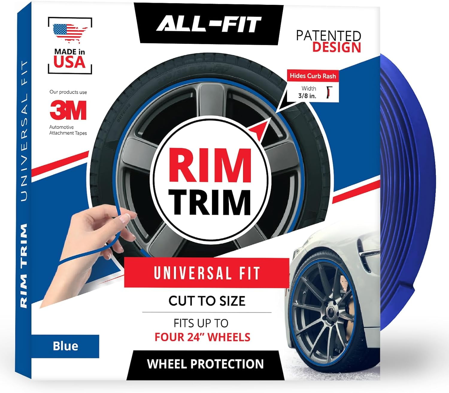 Wellsay Rim Trim – Durable DIY Car Exterior Accessories for Curb Rash ...