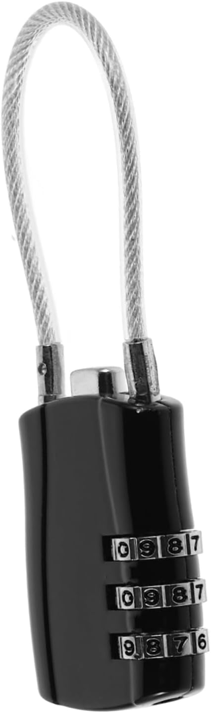Wellsay Robust Metal Wire Password Lock Combination Padlock for Travel ...