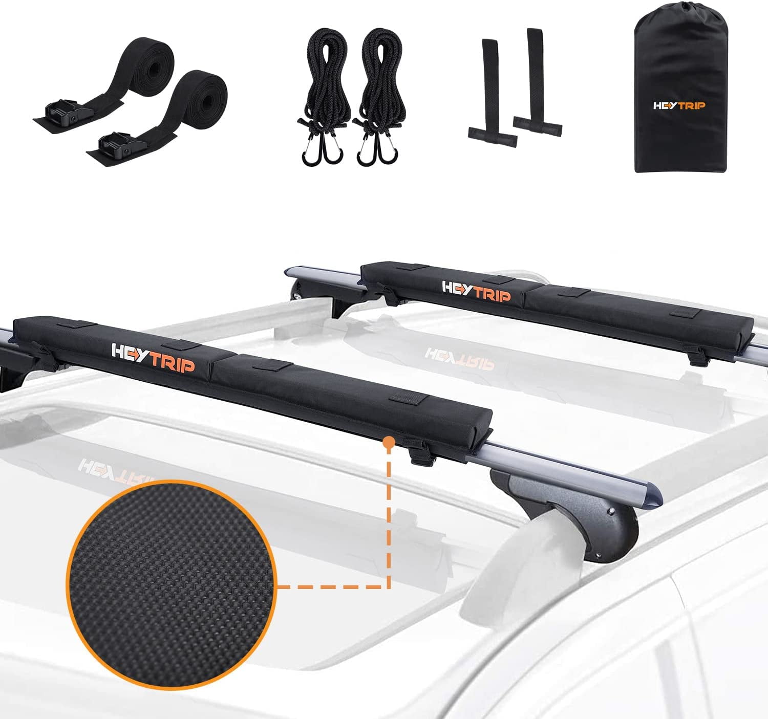 Wellsay Roof Rack Pads 30" Aero Crossbar Pads for Kayak/Surfboard/SUP ...