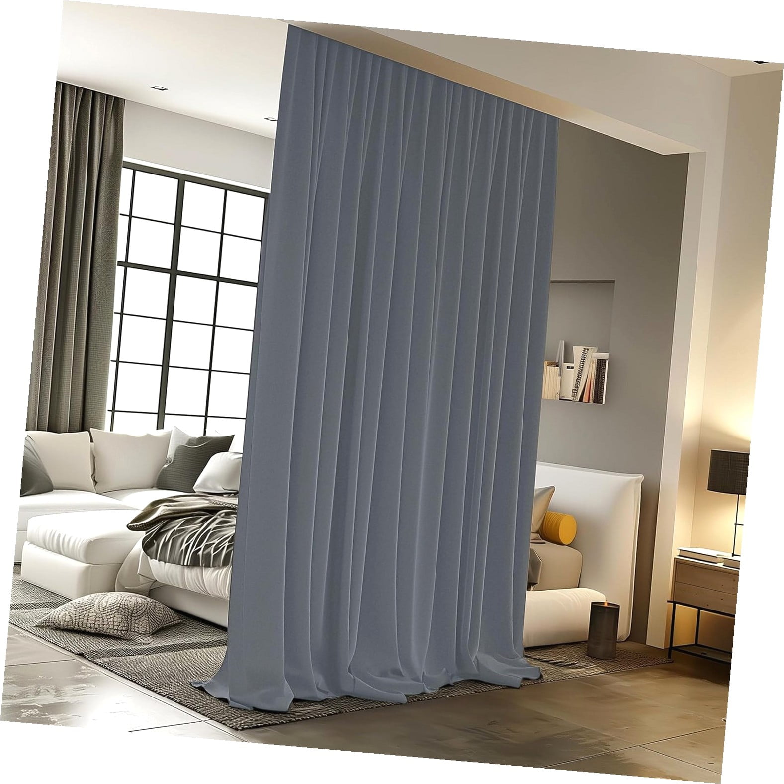 Wellsay Room Divider Curtains for Ceiling Rod, Ceiling Curtains with ...