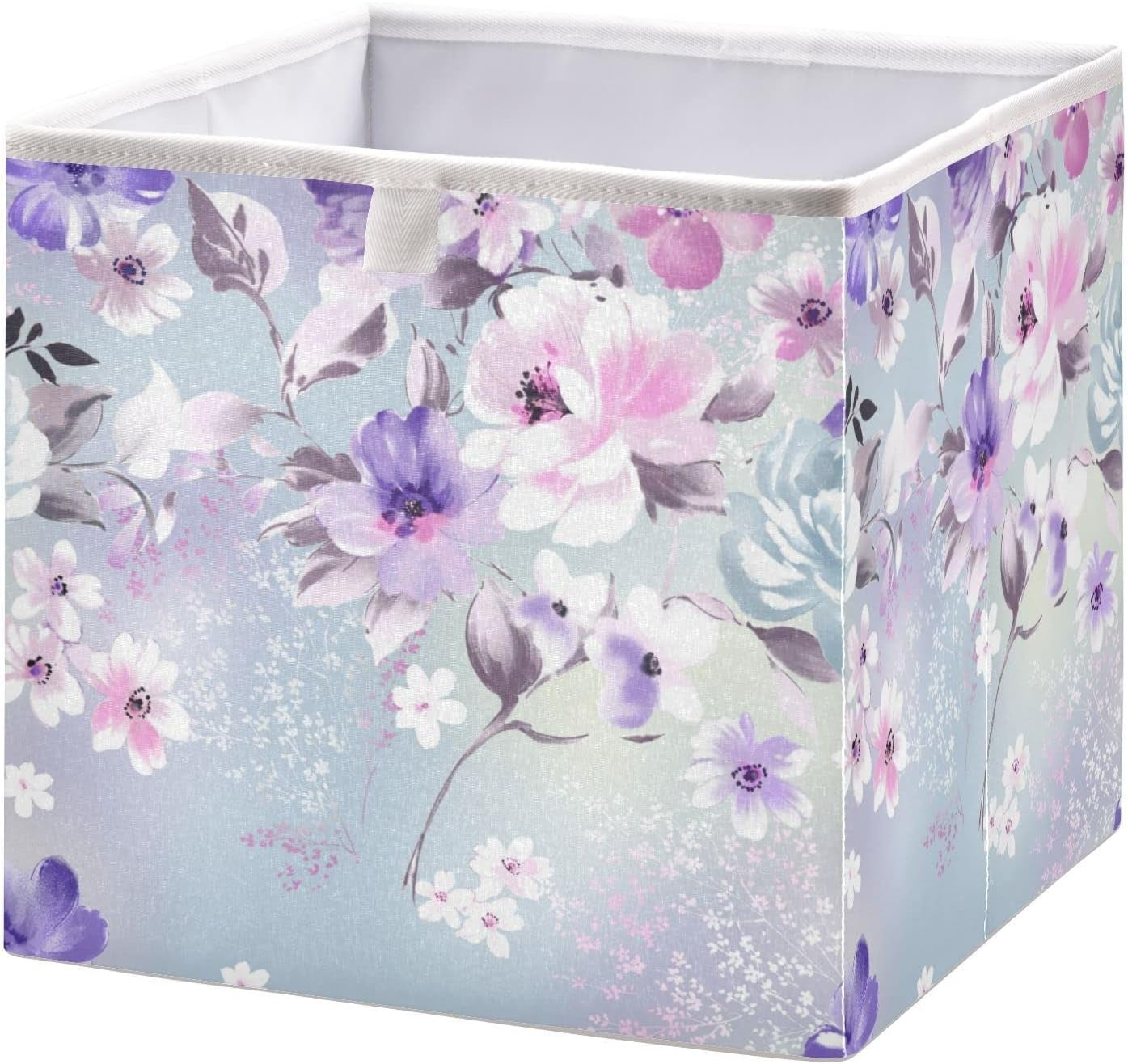 Wellsay Rose Peony Flower Foldable Storage Baskets 1 Pack Waterproof ...