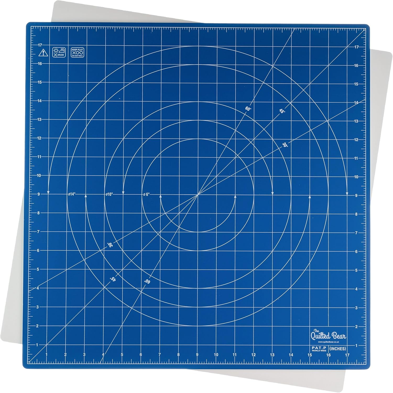 Wellsay Rotating Cutting Mat 18" x 18" - Square 360° Rotating Self ...