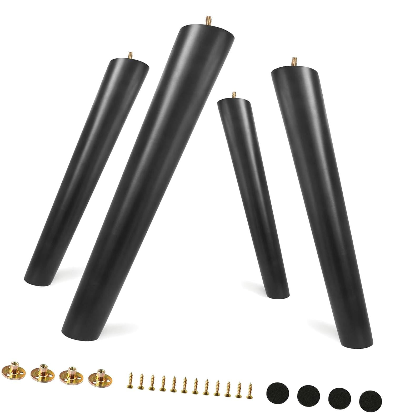 Wellsay Rubber Wood Furniture Supports 14 Inches, Angled Slim Wooden ...