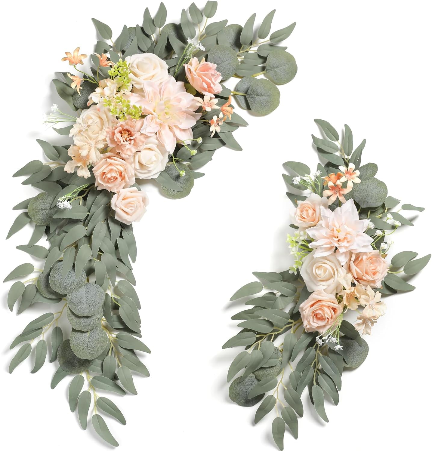 Wellsay SERRAFLORA Wedding Arch Flowers Swags Kit (Pack of 2) for DIY ...