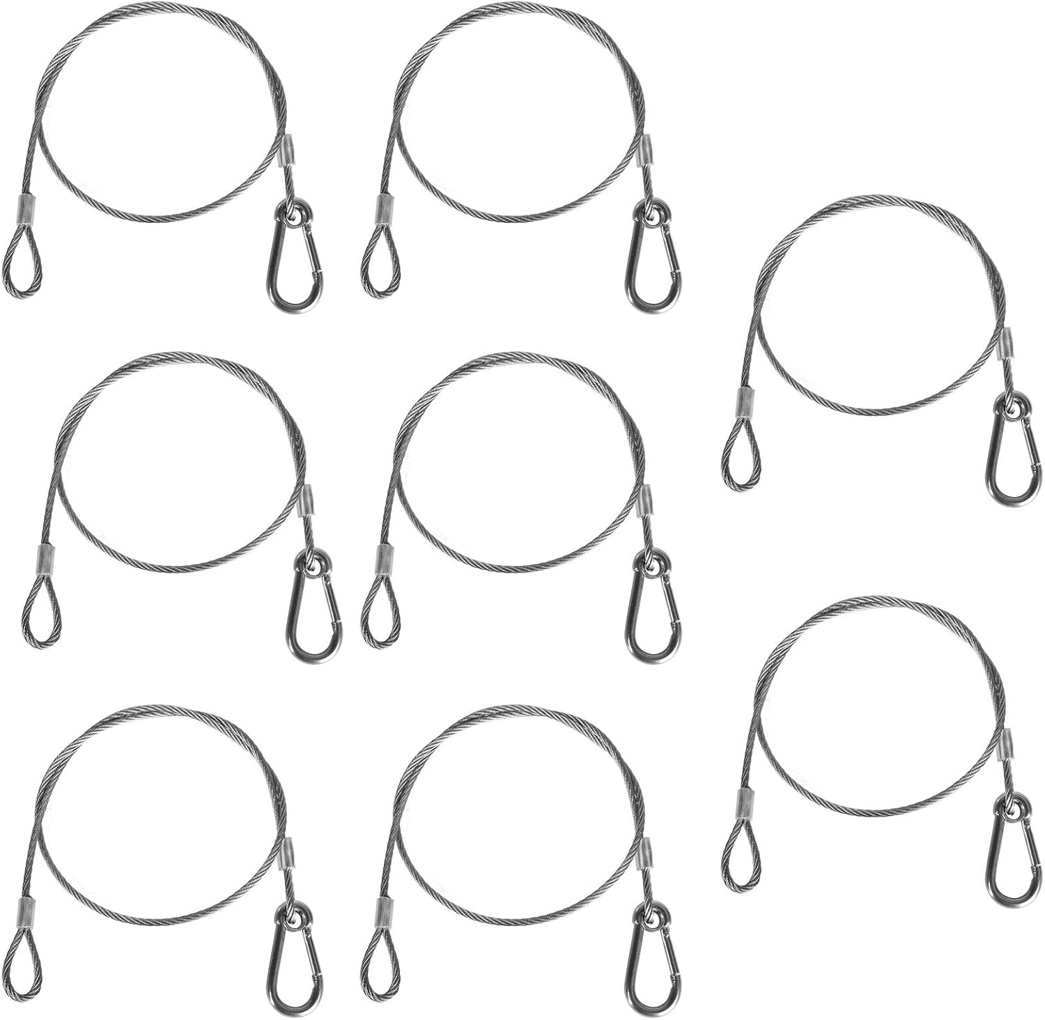 Wellsay Safety Cable Lock, Stainless Steel Cable with Loops Heavy Duty ...