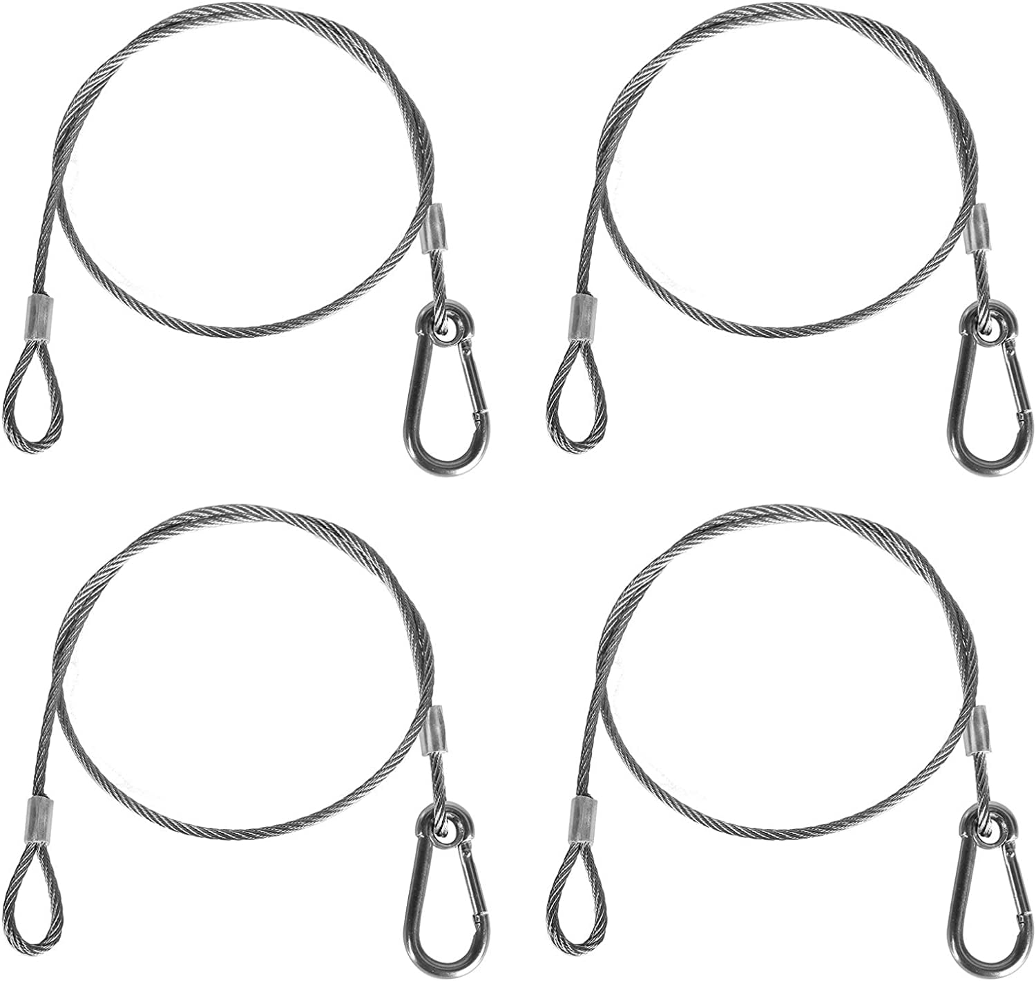 Wellsay Safety Cable Lock, Stainless Steel Cable with Loops Heavy Duty ...