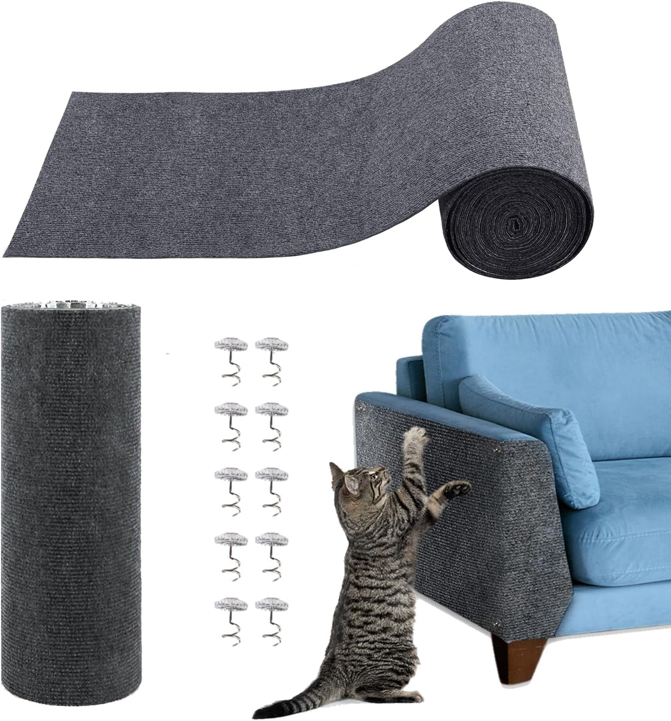 Wellsay Scratch Mat 79"x19" Scratng Post Replacement Self-Adhesive ...