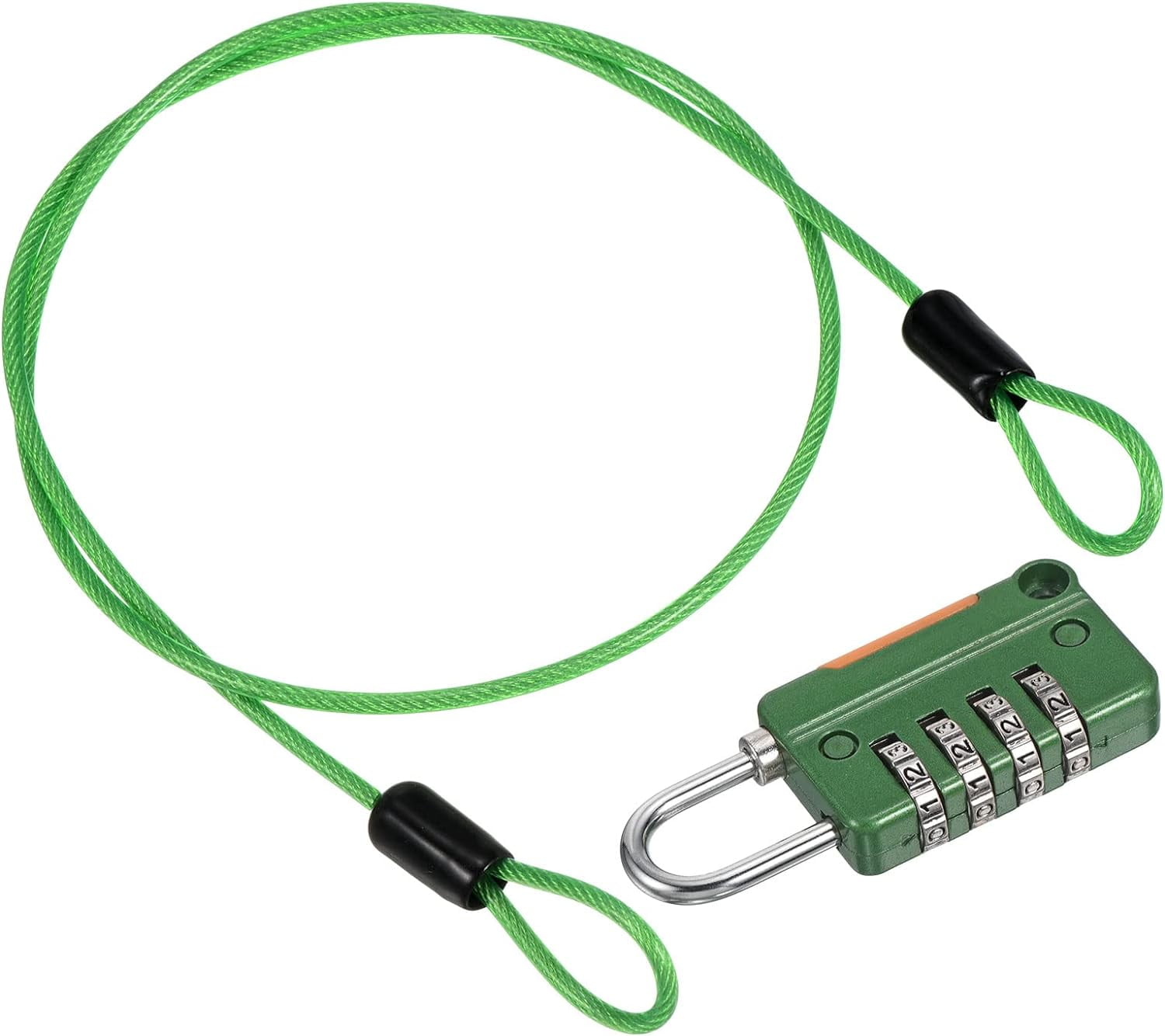 Wellsay Security Steel Cable with 4 Digit Combination Lock, 1.6Ft ...