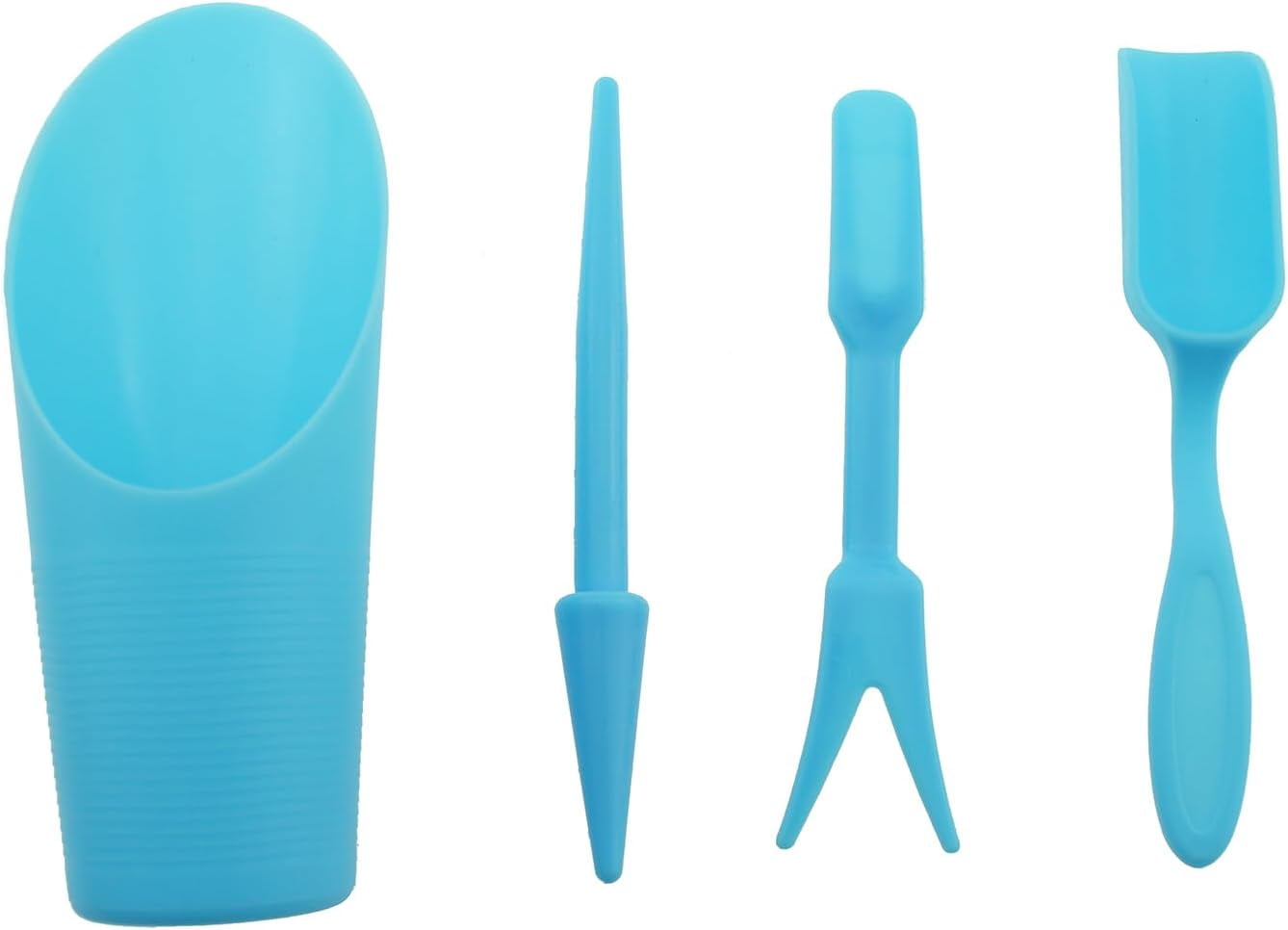 Wellsay Set of 4 Garden Shovel Hand Tool Planting Blue Plastic Digging ...