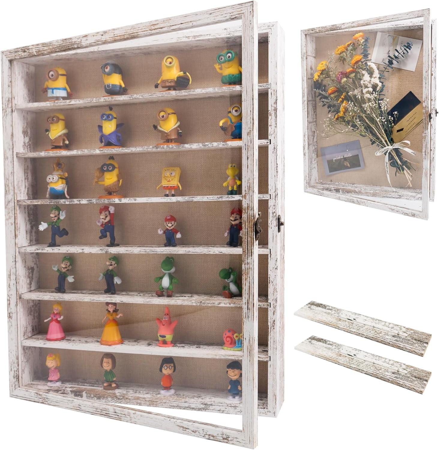 Wellsay Shadow Boxes Display Cases 16x20 with Removable Shelves, 2.2 ...