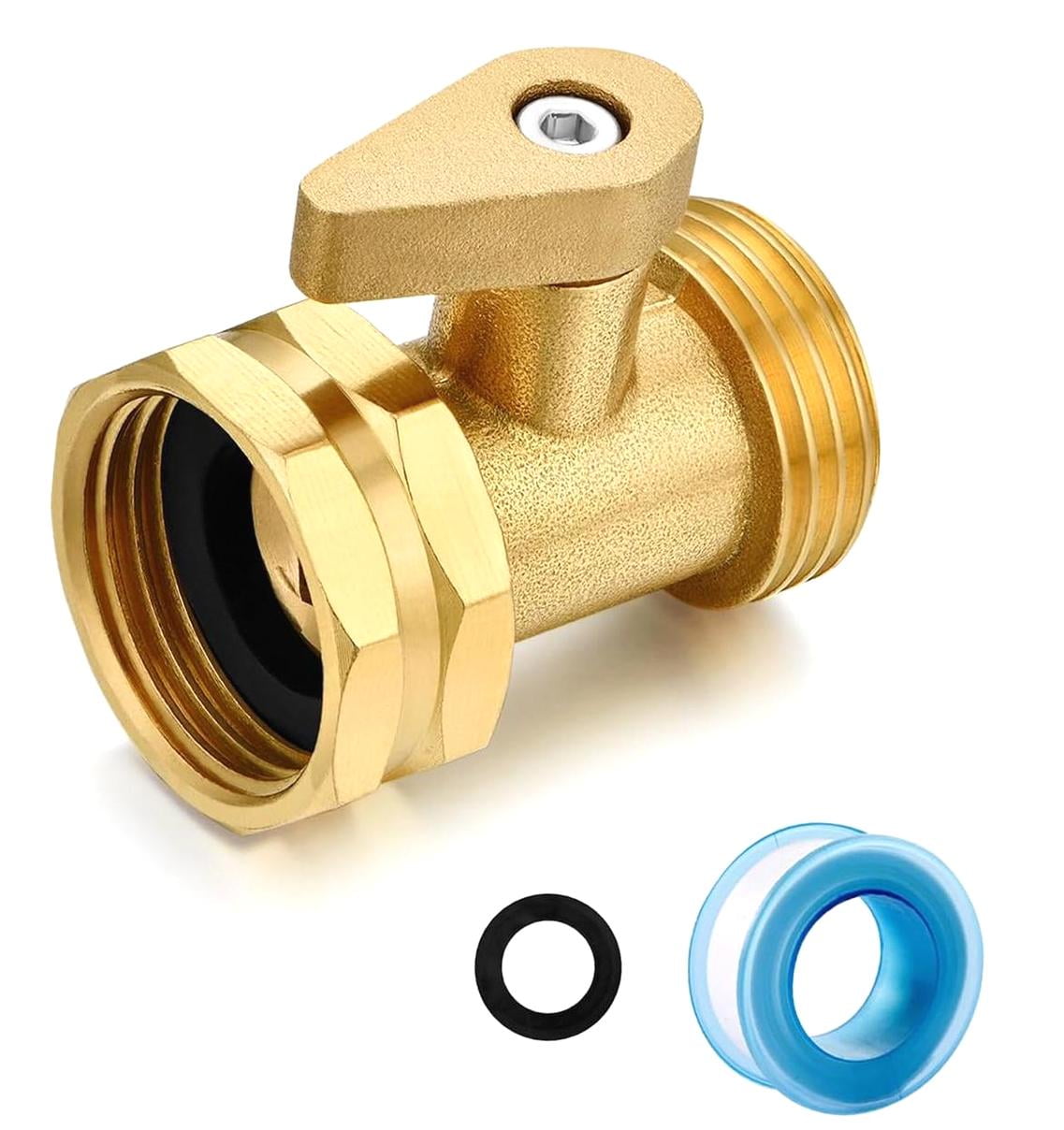 Wellsay Shut Off Valve, 3/4 Inch Solid Shut Off Hose Ball Valve (Single ...