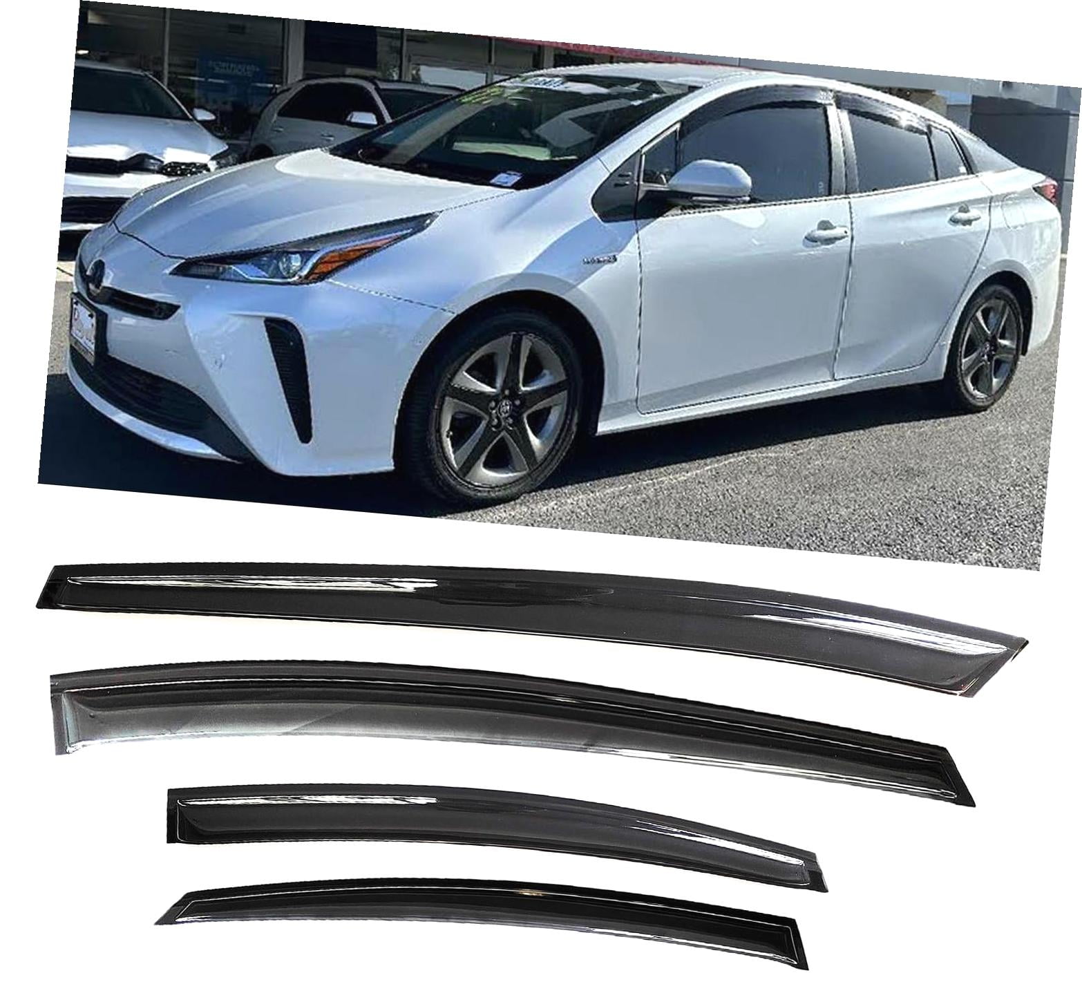 Wellsay Side Window Deflectors Visors for Prius 2023 2024, Rain Guards ...