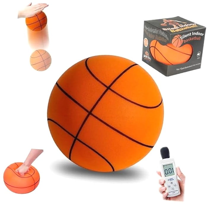 Wellsay Silent Basketball for Training, Soft Indoor Hoop Soundless for ...