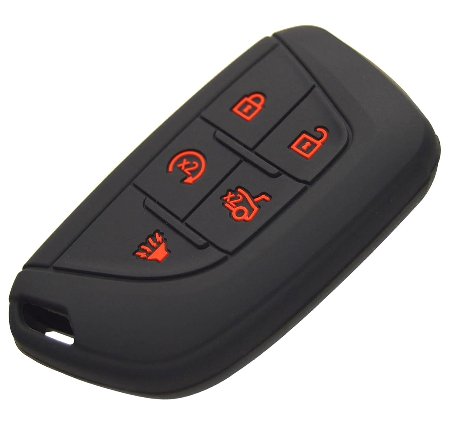 Wellsay Silicone 5 Buttons Key Fob Cover Case Protector for 2020 2021 2022 2023 2024 2025 CT4 ...