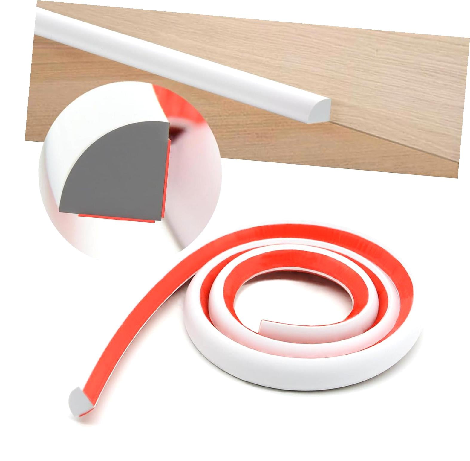 Wellsay Silicone Flexible Quarter Round Molding, Stick-On Rubber ...