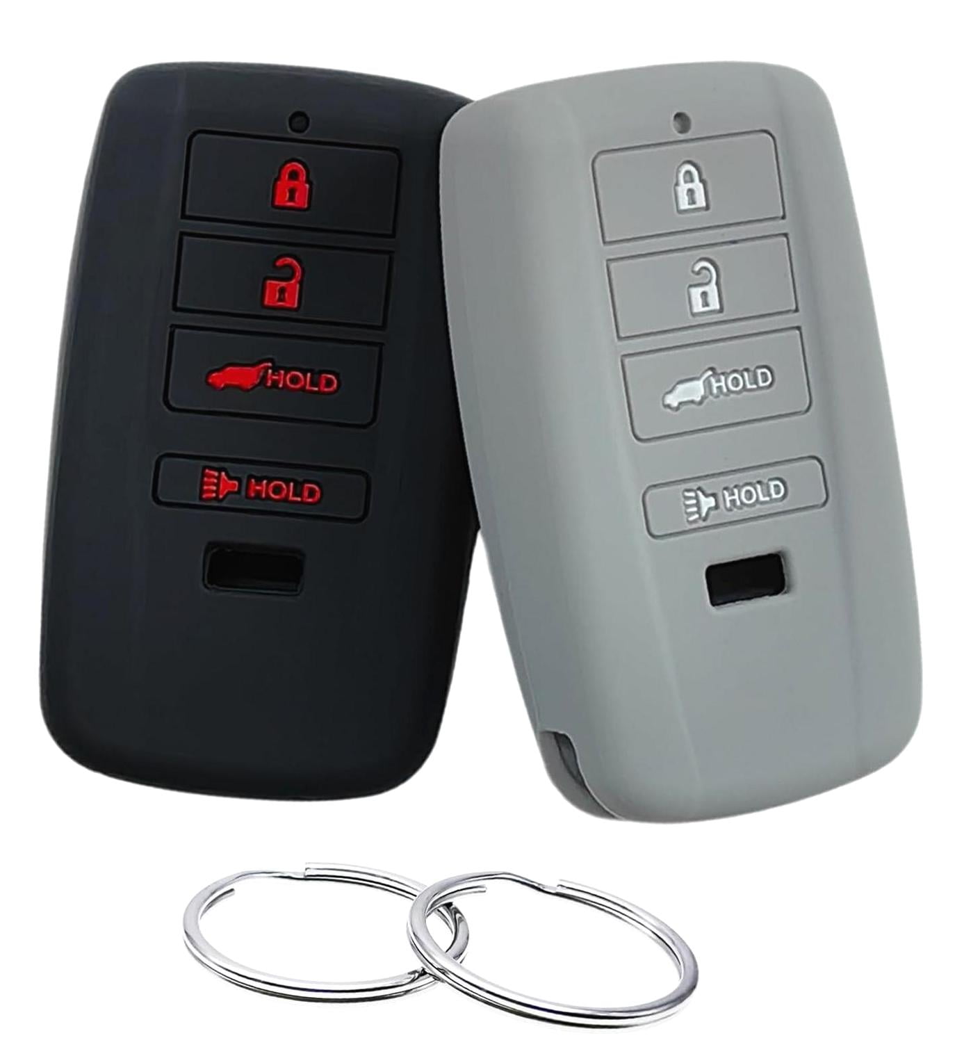 Wellsay Silicone Rubber Key Fob Cover (4 Buttons) for 2015-2022 ILX MDX ...