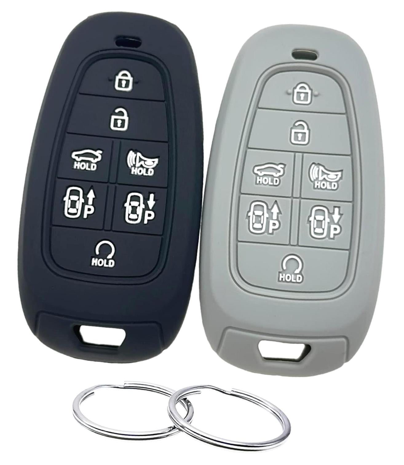 Wellsay Silicone Rubber Key Fob Cover for 7 Buttons, Fits 2019 2020 ...