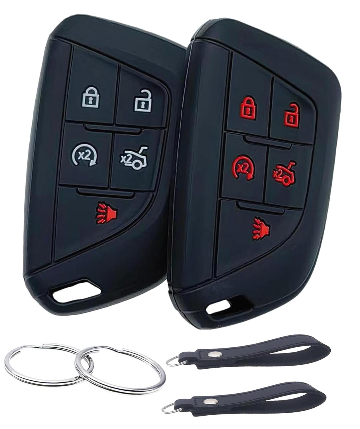 Wellsay Silicone Rubber Key Fob Cover with ATS CT4 CT5 CT6 XT4 XT5 XT6 XTS (2020-2025) (/, 5 ...