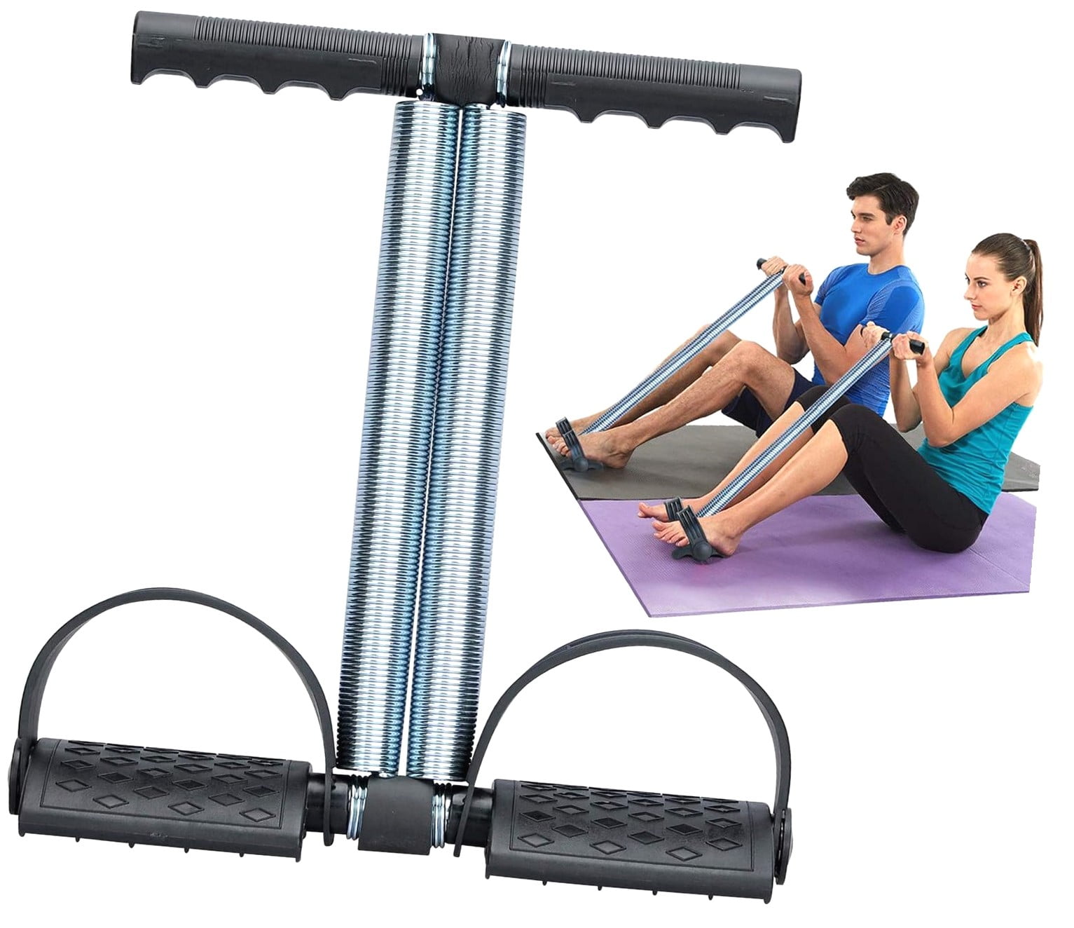 Wellsay Sit and Pull Rope Dual Tension Foot Pedal Exercise for ...