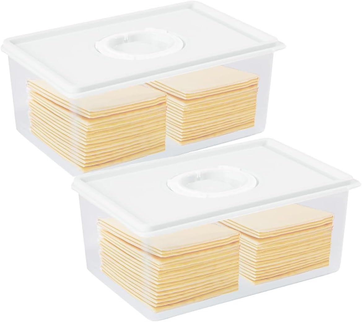 Wellsay Sliced Cheese Container with Time Recording - Block Cheese ...